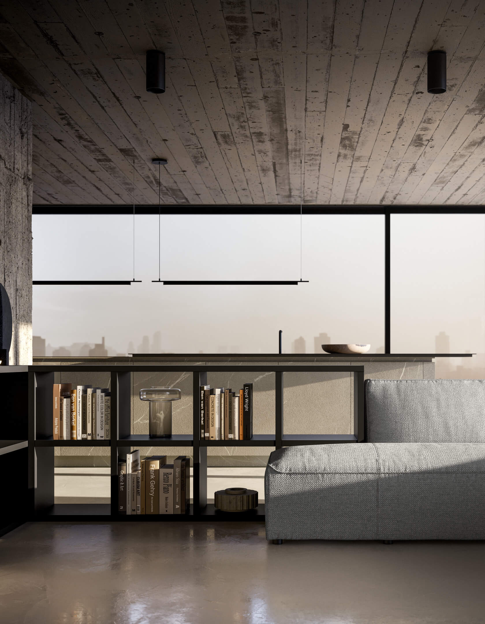 Evan Sofa with Bookcase - Santalucia