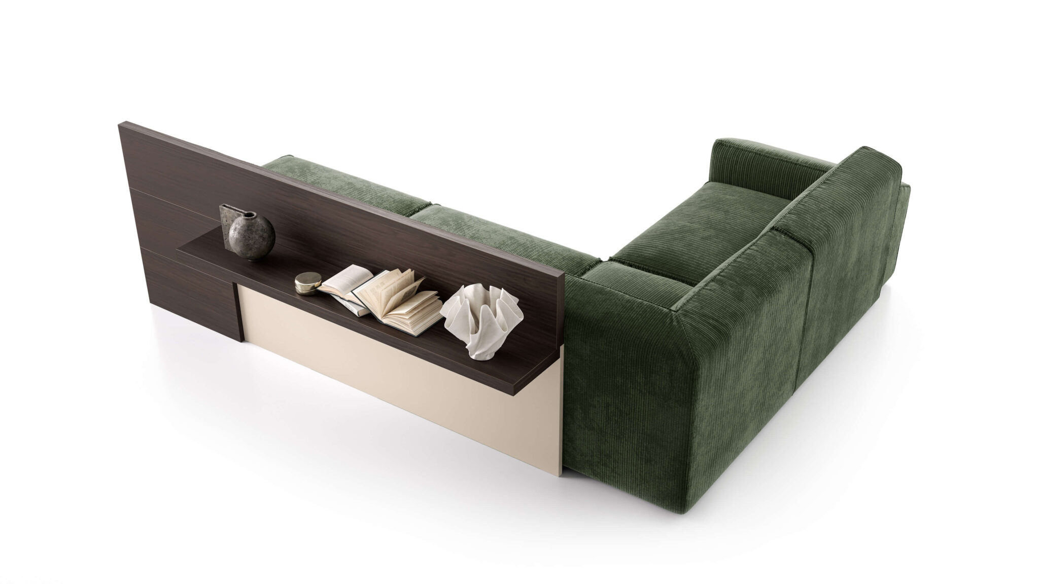 Evan Sofa with Wood Panelling - Santalucia