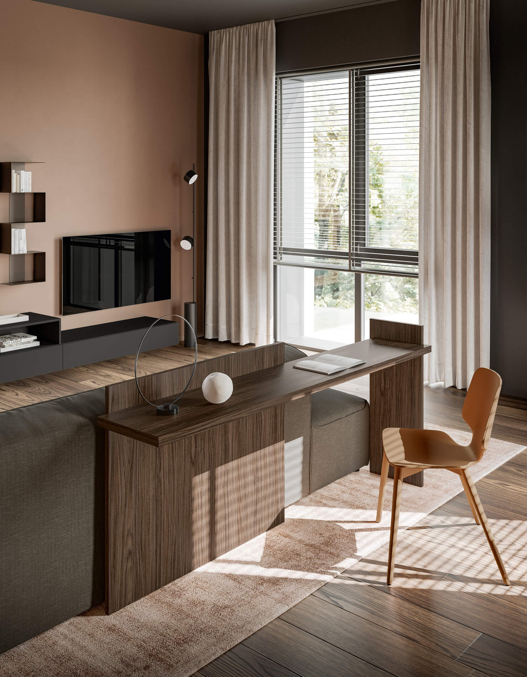 Evan Sofa with Desk - Santalucia