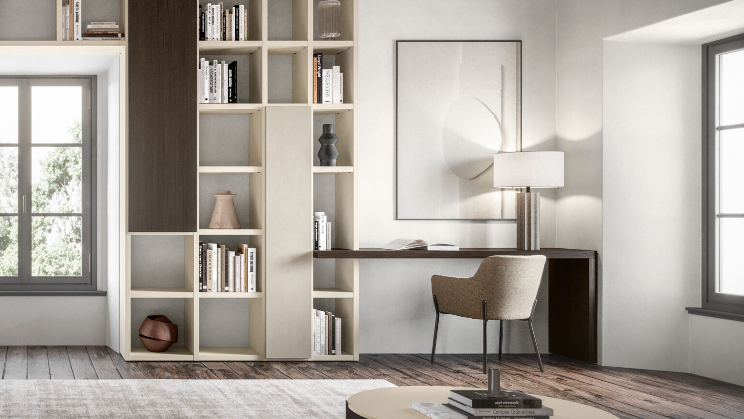 How to create a designer study corner in the living room - Santalucia